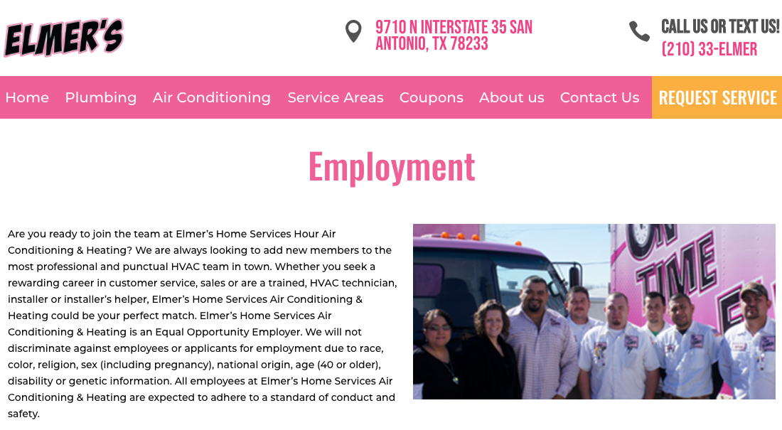 Elmer's Home Services Heating & Air Conditioning Login - Elmer's Home ...